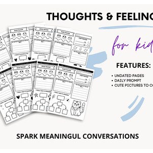 Thoughts and Feelings Journal for Kids: Help Them Communicate Their ...