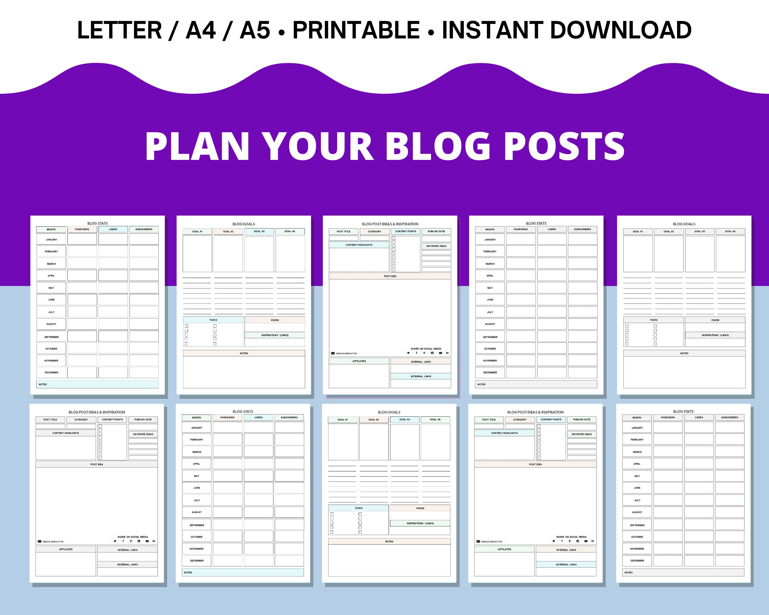 Ultimate Blog Post Planner Printable All Stages of - Etsy