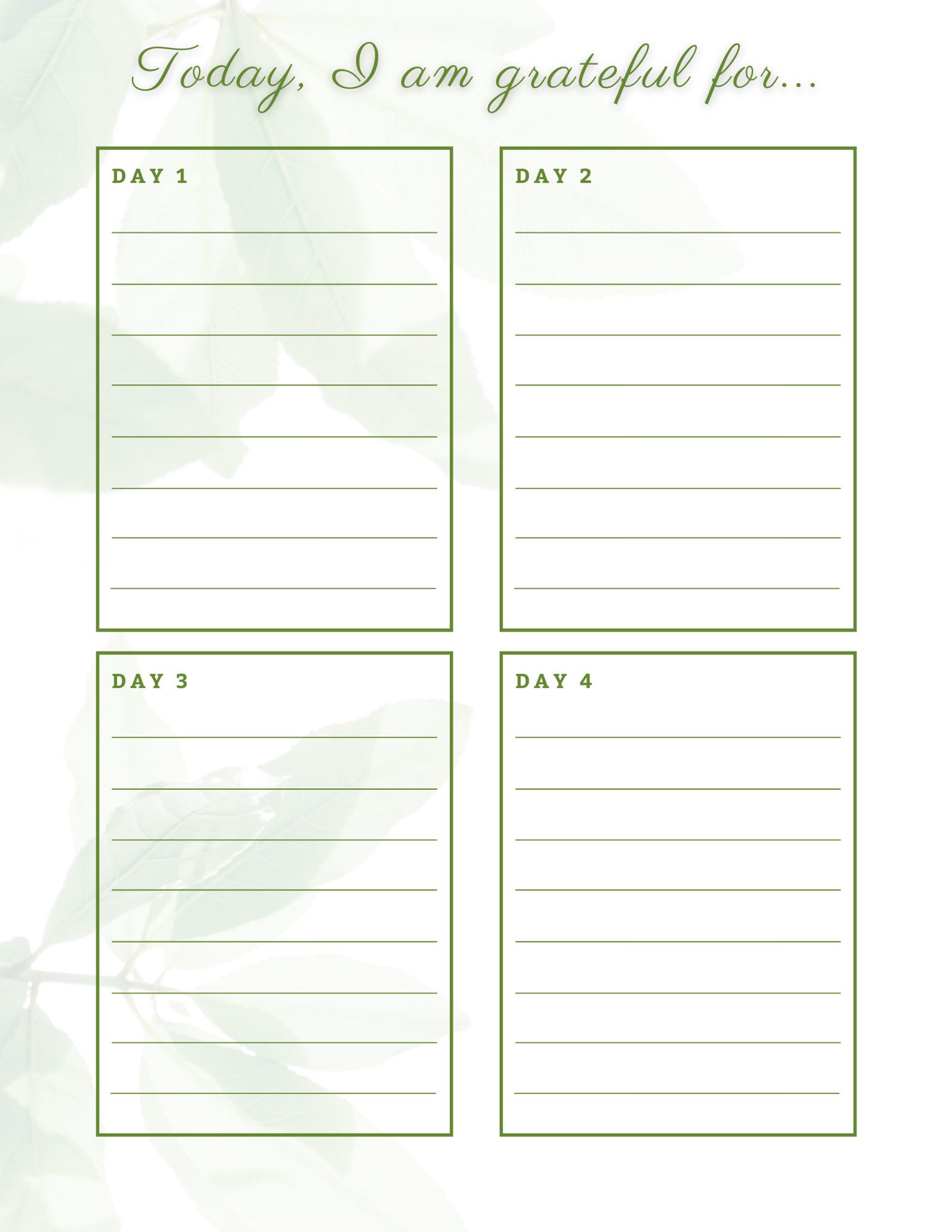 Gratitude Journal: a Printable Journal for 365 Days of | Etsy