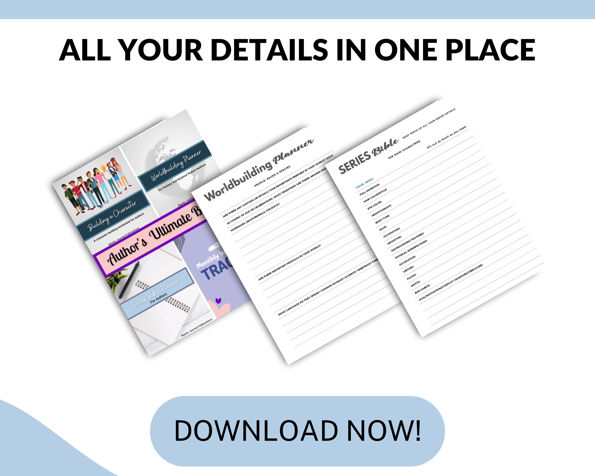Printable Author's Ultimate Bundle Get 4 Journals in 1 for Plotting ...