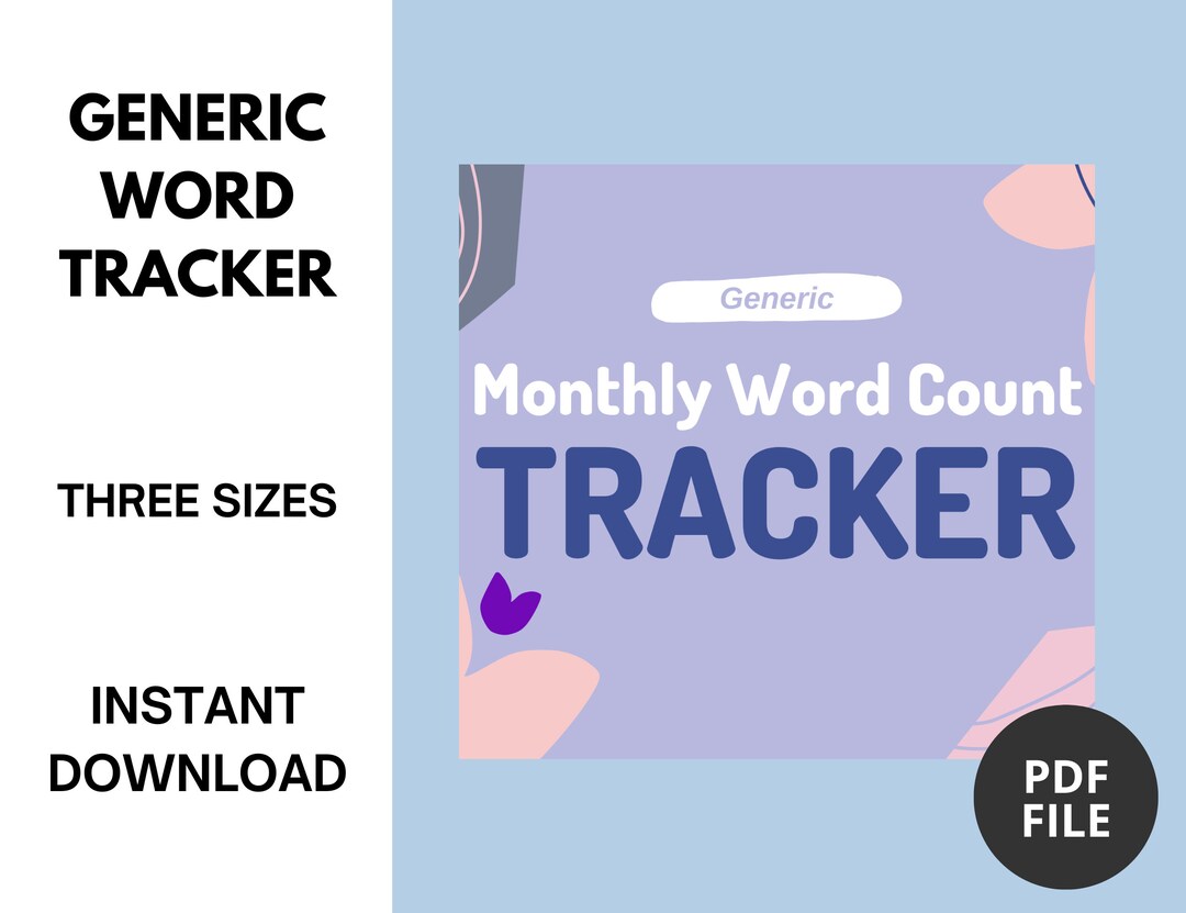 Generic Calendar-format Monthly Word Count Tracker: Keep Track - Etsy