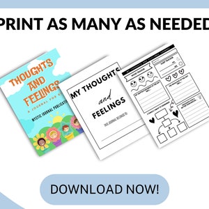 Thoughts and Feelings Journal for Kids: Help Them Communicate Their ...