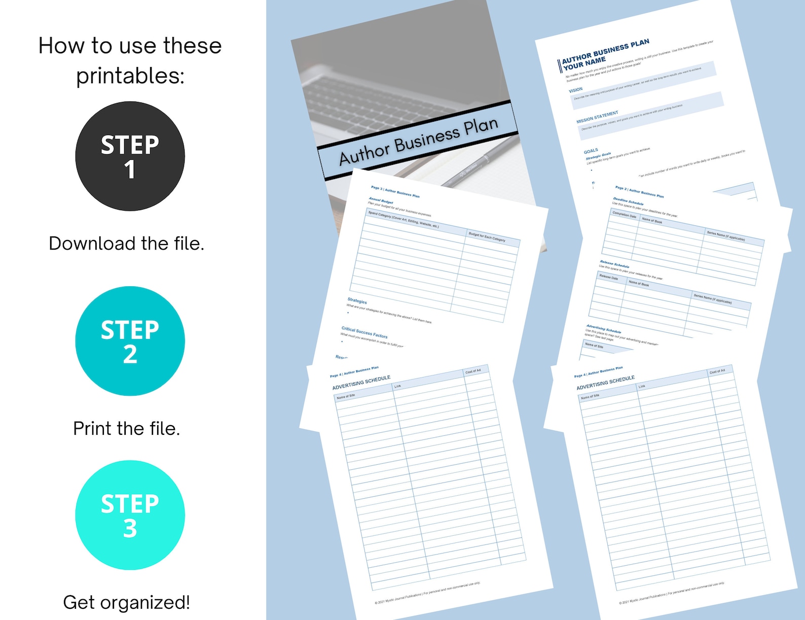 Author Business Plan: A Printable Business Plan to Fill Out - Etsy