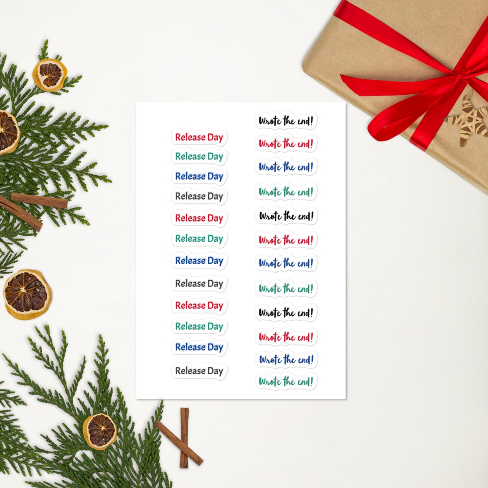 Release Day and Wrote the End Stickers Writing Lovers Planner Stickers ...
