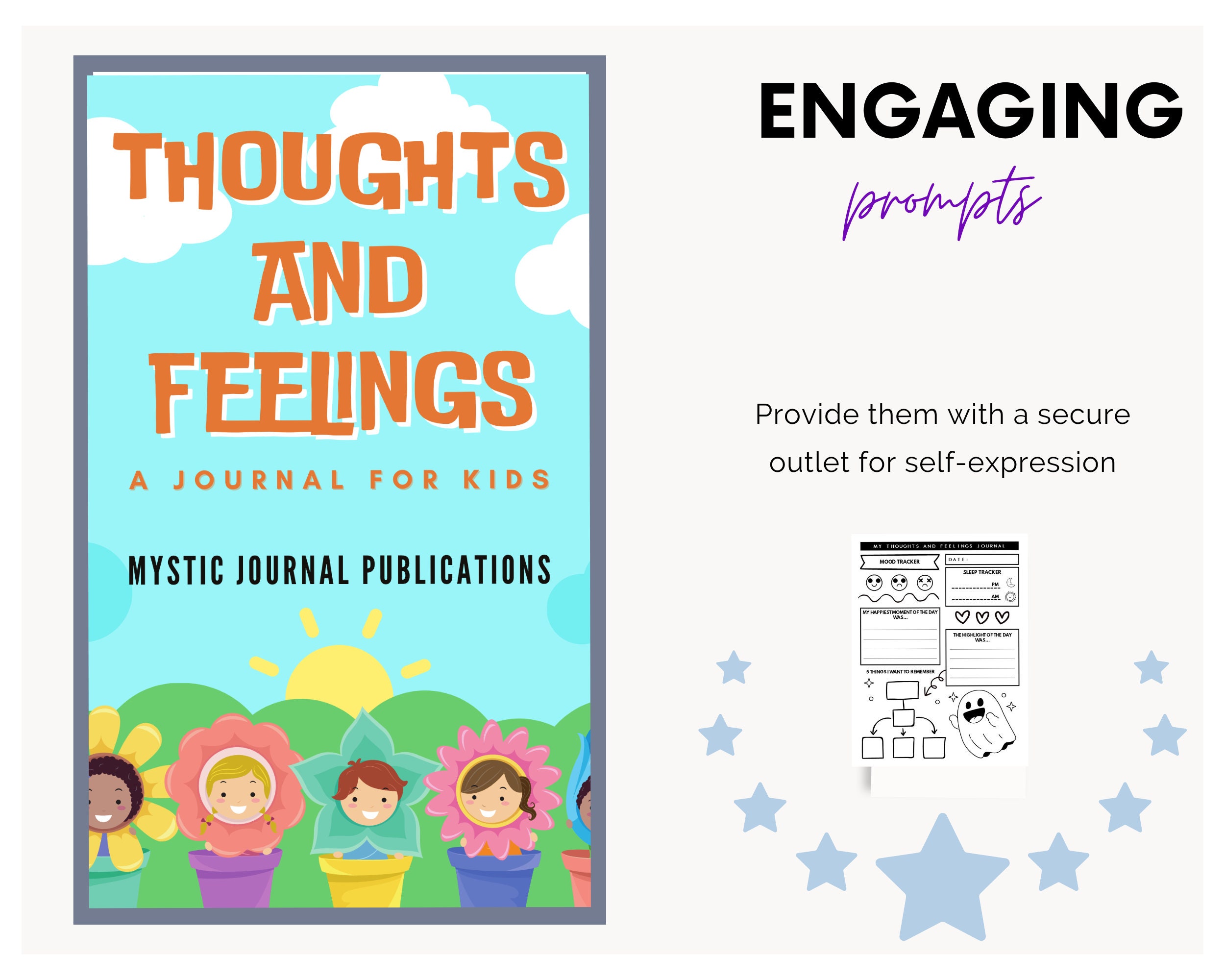 Thoughts and Feelings Journal for Kids: Help Them Communicate Their ...