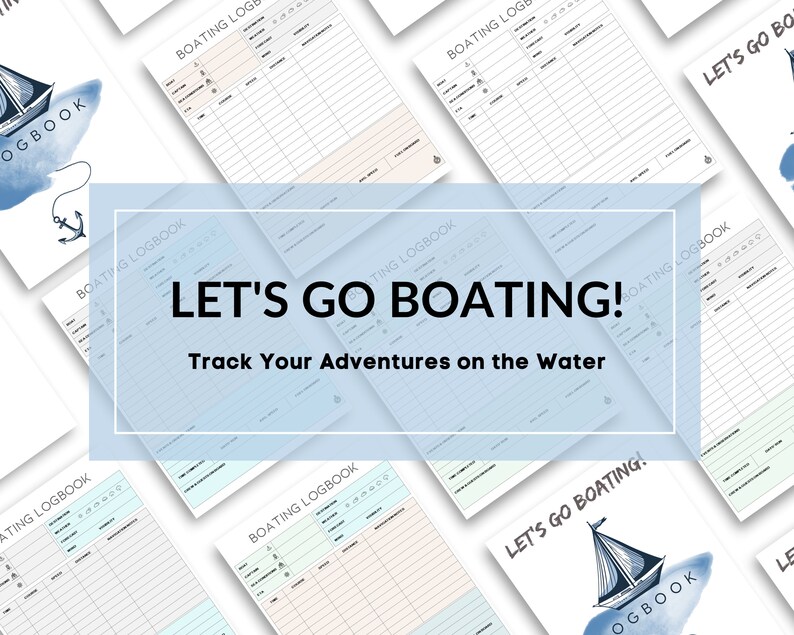 Let's Go Boating! Printable Boating Logbook | Track Your Adventures on ...