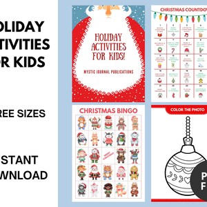 Holiday Activities for Kids: A Fun Printable Christmas and - Etsy