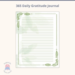 Gratitude Journal: a Printable Journal for 365 Days of | Etsy
