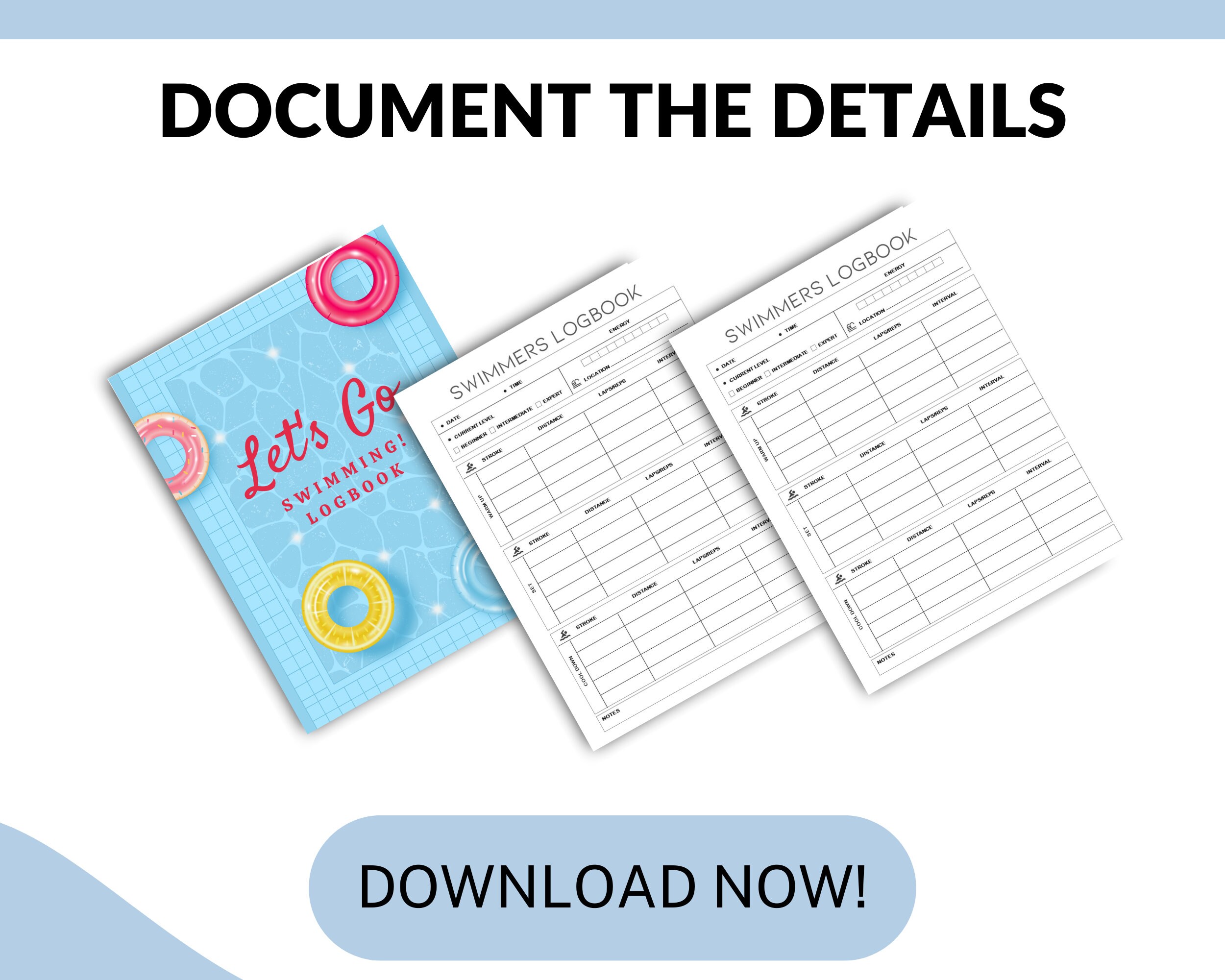 Let's Go Swimming! Printable Logbook | for All Levels of Swimmers - Etsy