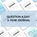 Digital Planner Question-a-day, 365 Daily Prompts, Three Year Journal ...