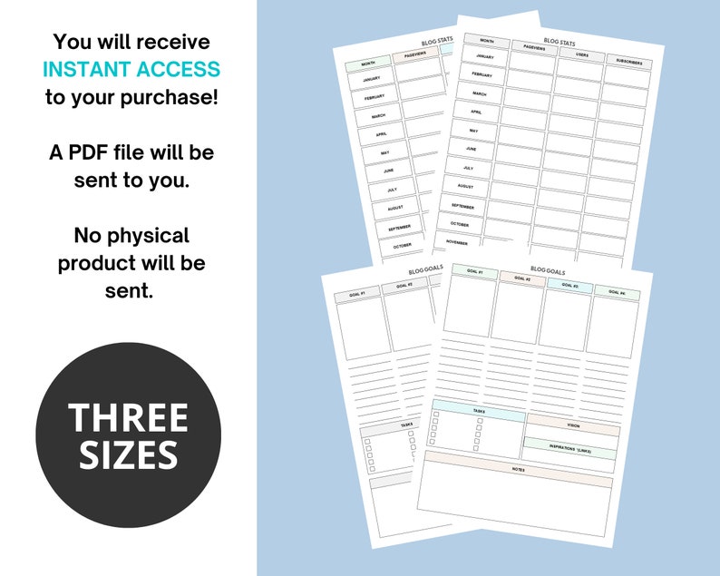 Ultimate Blog Post Planner | Printable | All Stages of Bloggers - Etsy