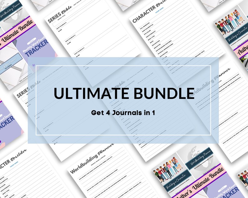 Printable Author's Ultimate Bundle Get 4 Journals in 1 - Etsy