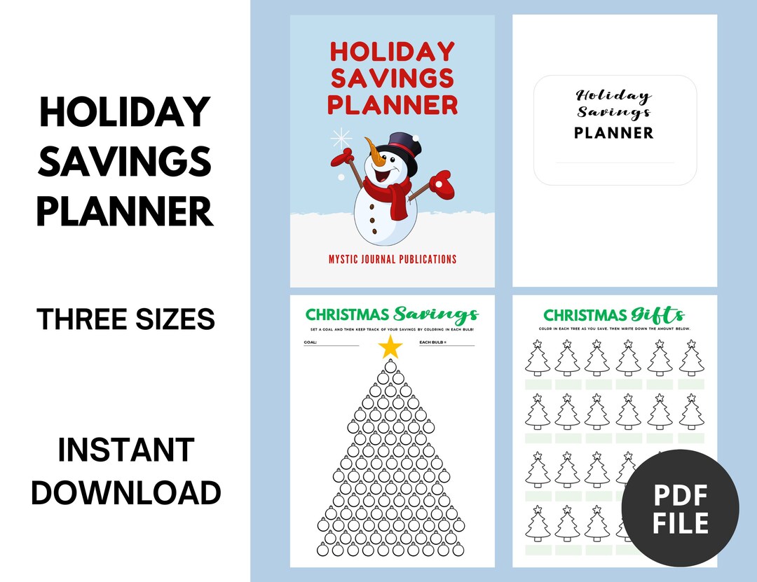 Holiday Savings Planner: A Printable Planner to Keep Track of - Etsy