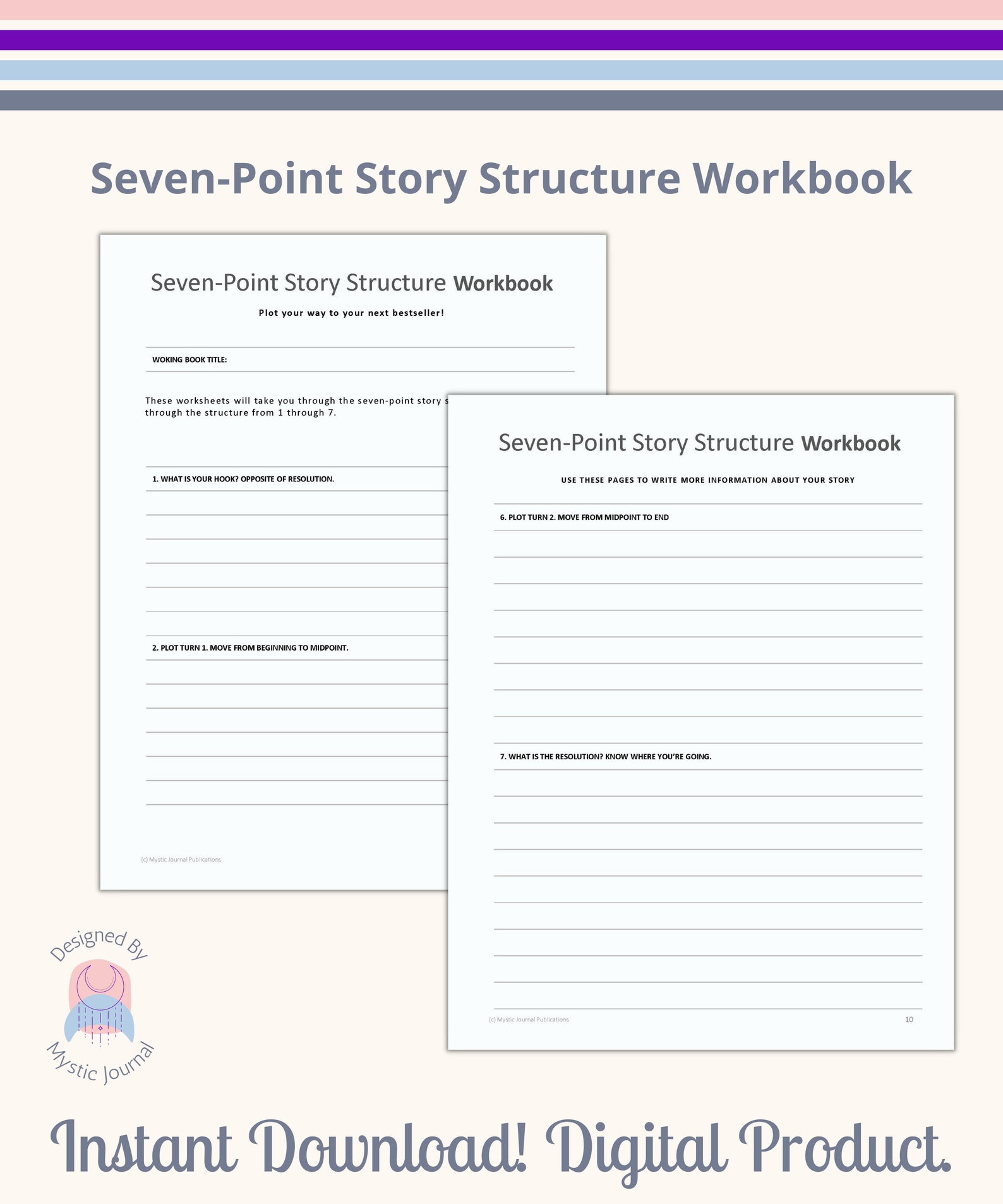Seven-point Story Structure Workbook: A Printable Workbook for | Etsy