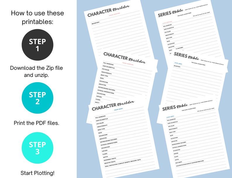 Printable Author's Ultimate Bundle Get 4 Journals in 1 - Etsy