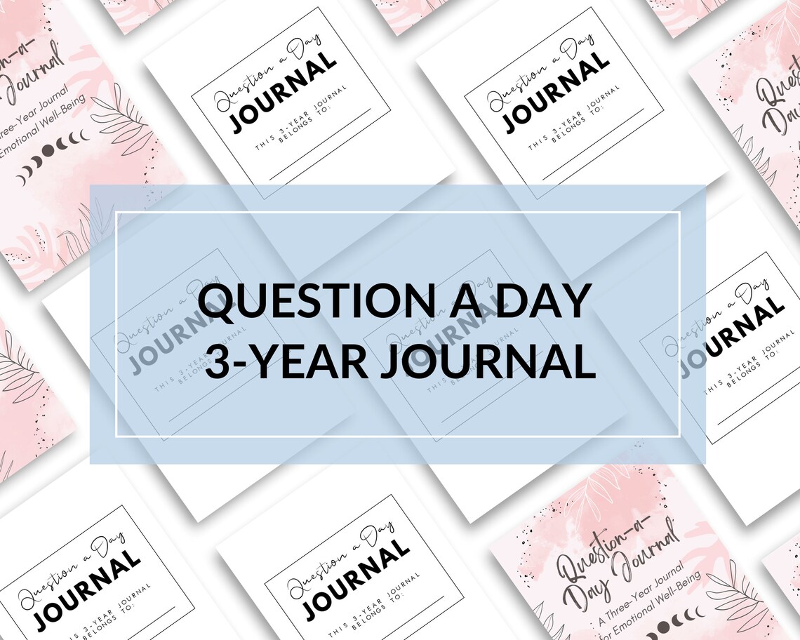 Digital Planner Question-a-day, 365 Daily Prompts, Three Year Journal ...