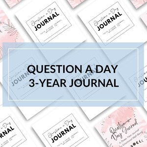 Digital Planner Question-a-day, 365 Daily Prompts, Three Year Journal ...