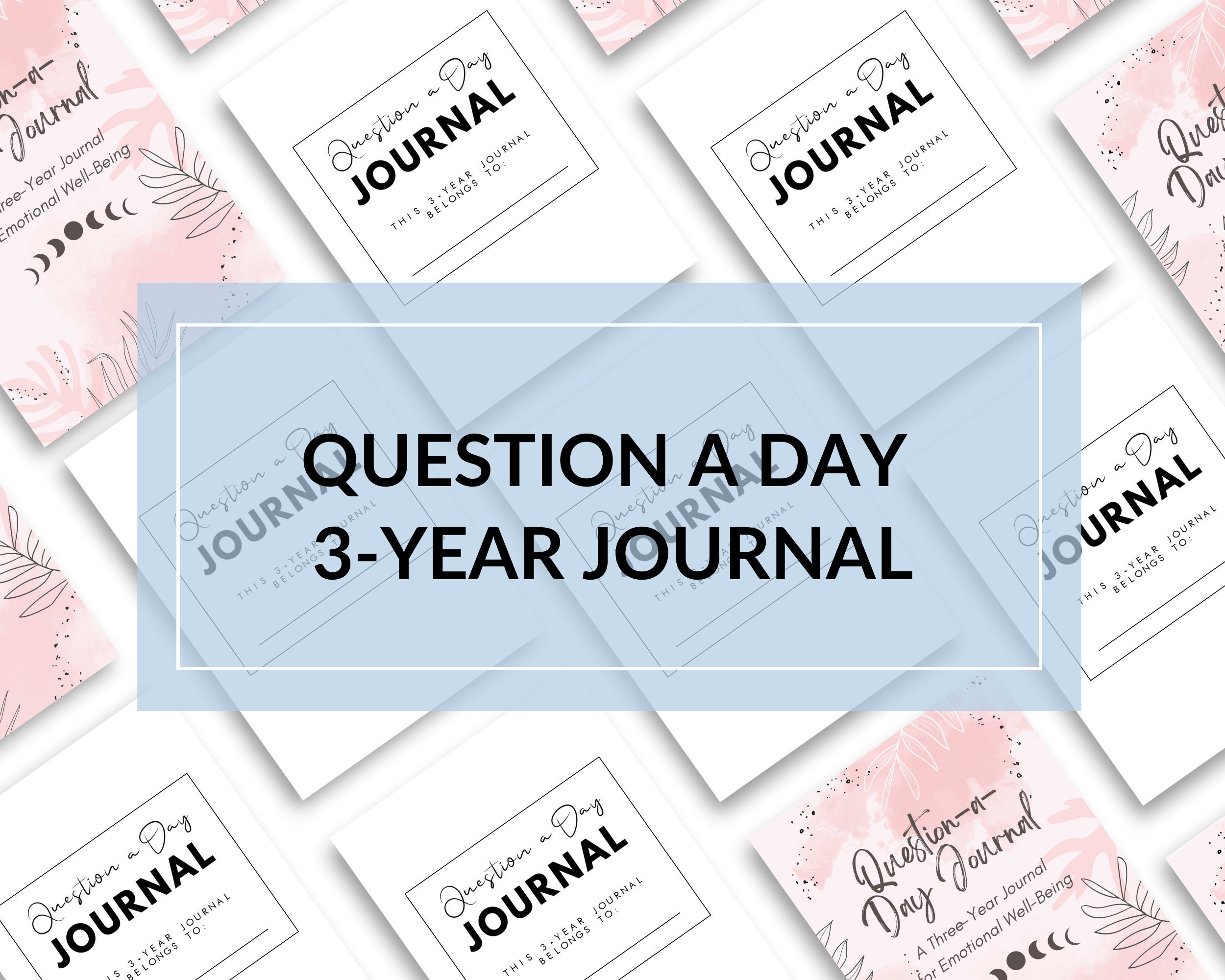 Digital Planner Question-a-day, 365 Daily Prompts, Three Year Journal ...