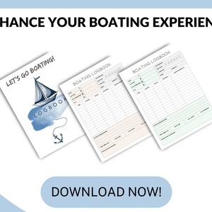 Let's Go Boating! Printable Boating Logbook | Track Your Adventures on the Water | 5 Colors ...