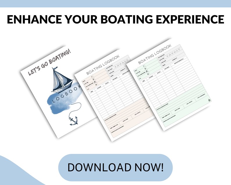Let's Go Boating! Printable Boating Logbook | Track Your Adventures on ...