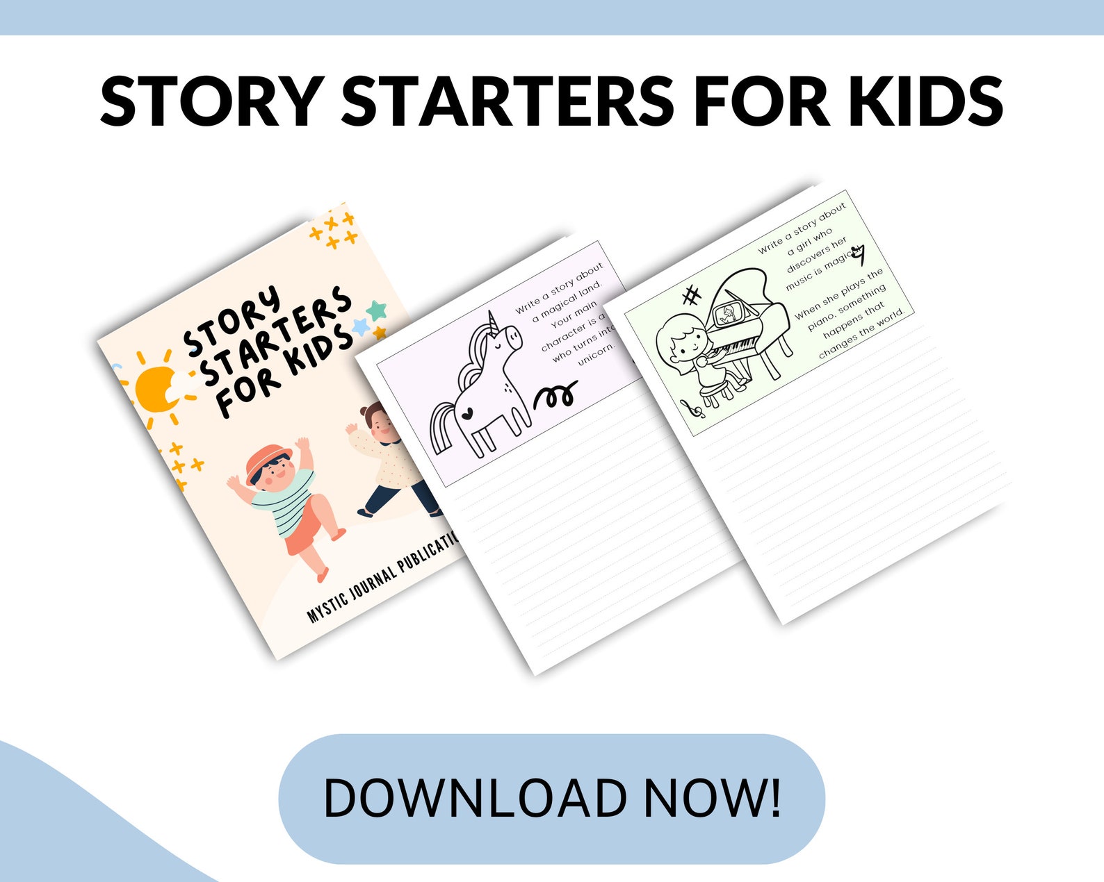 Printable Story Starters for Kids Funny and Creative Writing Prompts ...
