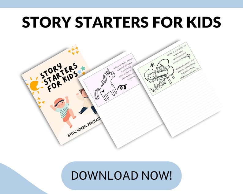 Printable Story Starters for Kids Funny and Creative Writing Prompts ...