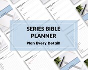 Fiction Digital Series Bible Notebook, Novel Bible Template for 3 or 5 ...