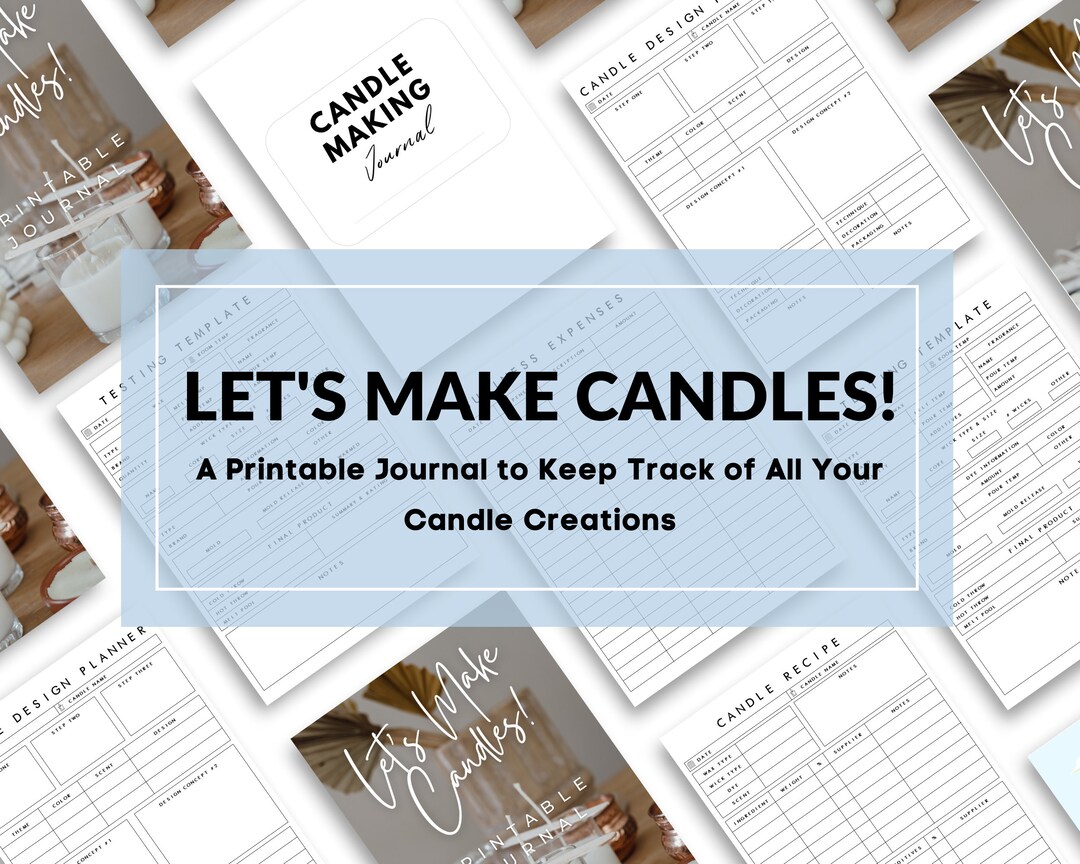 Let's Make Candles! | Candle Making Journal | Track Creations ...