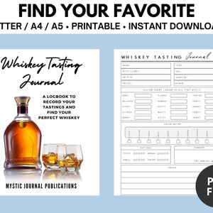 Whiskey Tasting Journal: A Logbook to Record Your Tastings and - Etsy