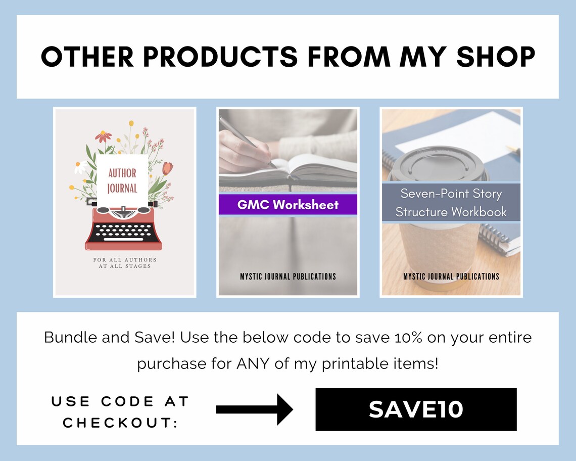 Printable Author's Ultimate Bundle Get 4 Journals in 1 for Plotting ...