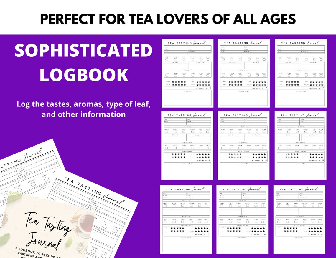 Tea Tasting Journal: A Logbook to Record Your Tastings and - Etsy