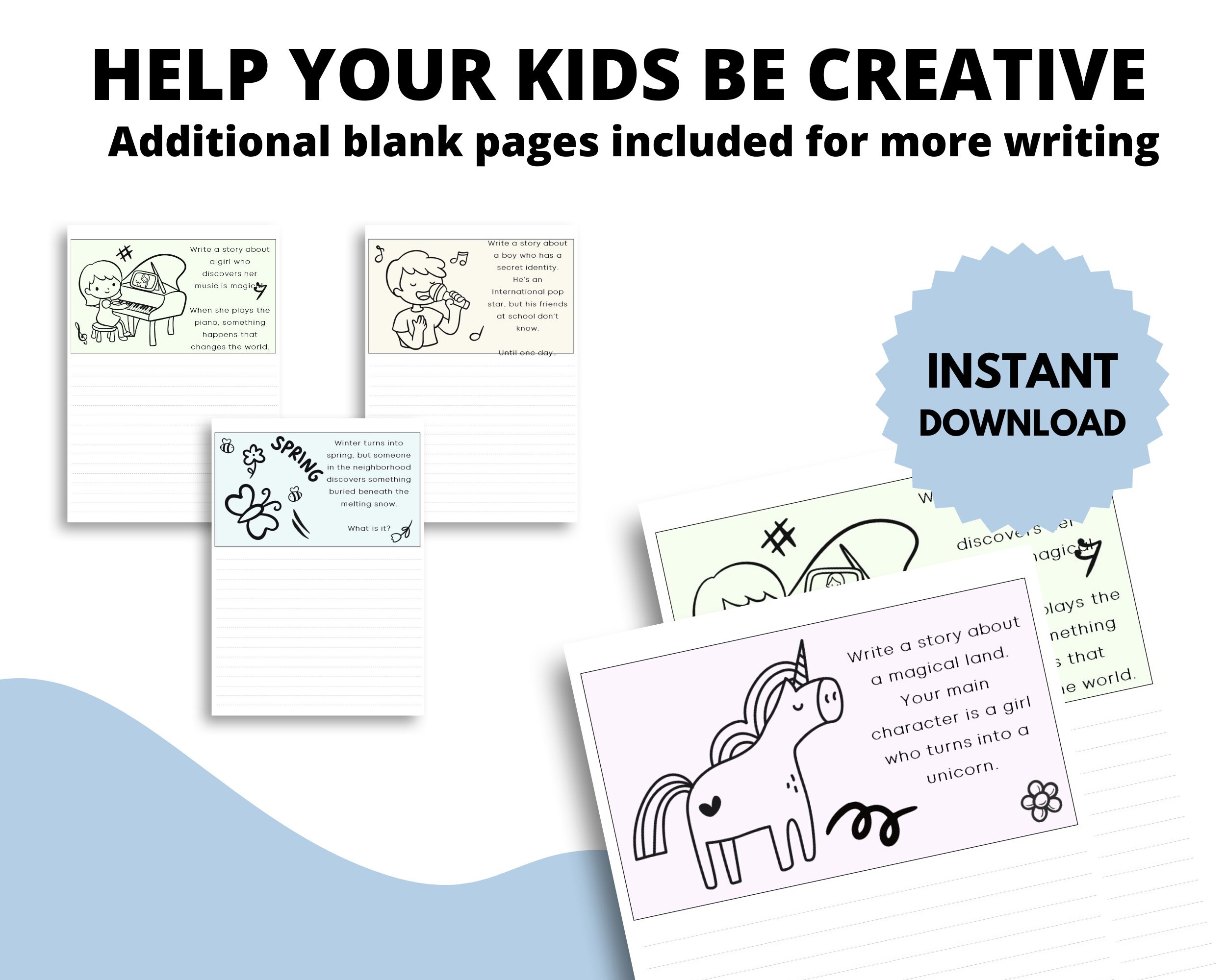 Printable Story Starters for Kids Funny and Creative Writing Prompts ...