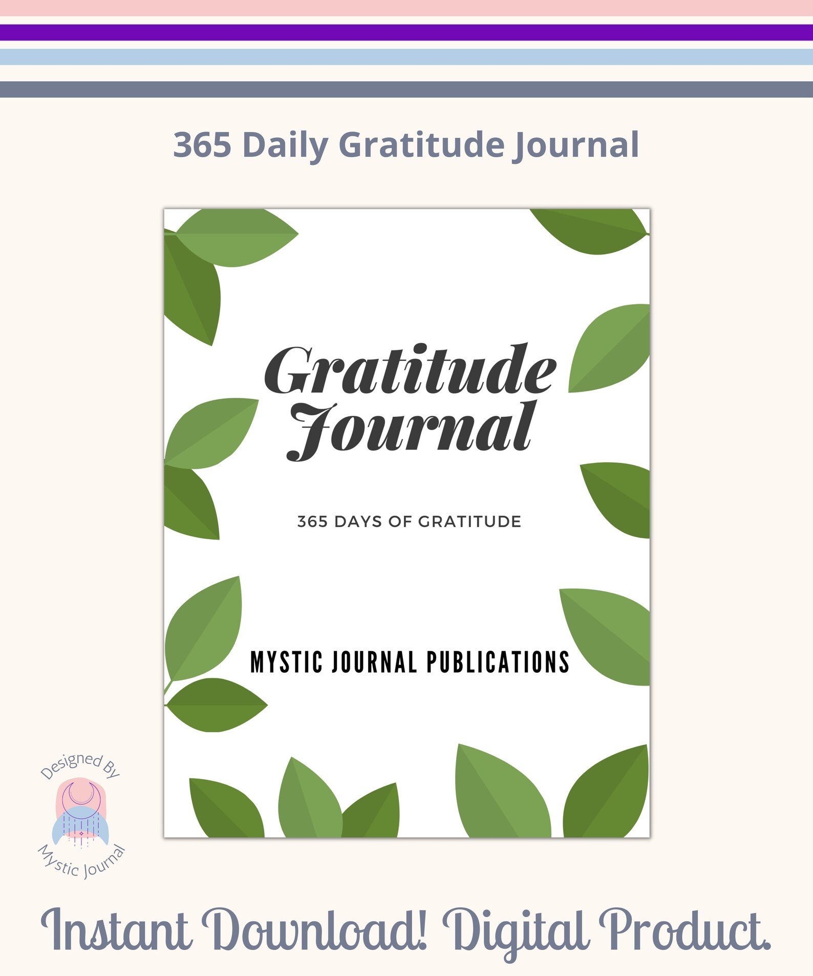 Gratitude Journal: a Printable Journal for 365 Days of | Etsy