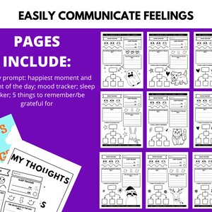 Thoughts and Feelings Journal for Kids: Help Them Communicate - Etsy