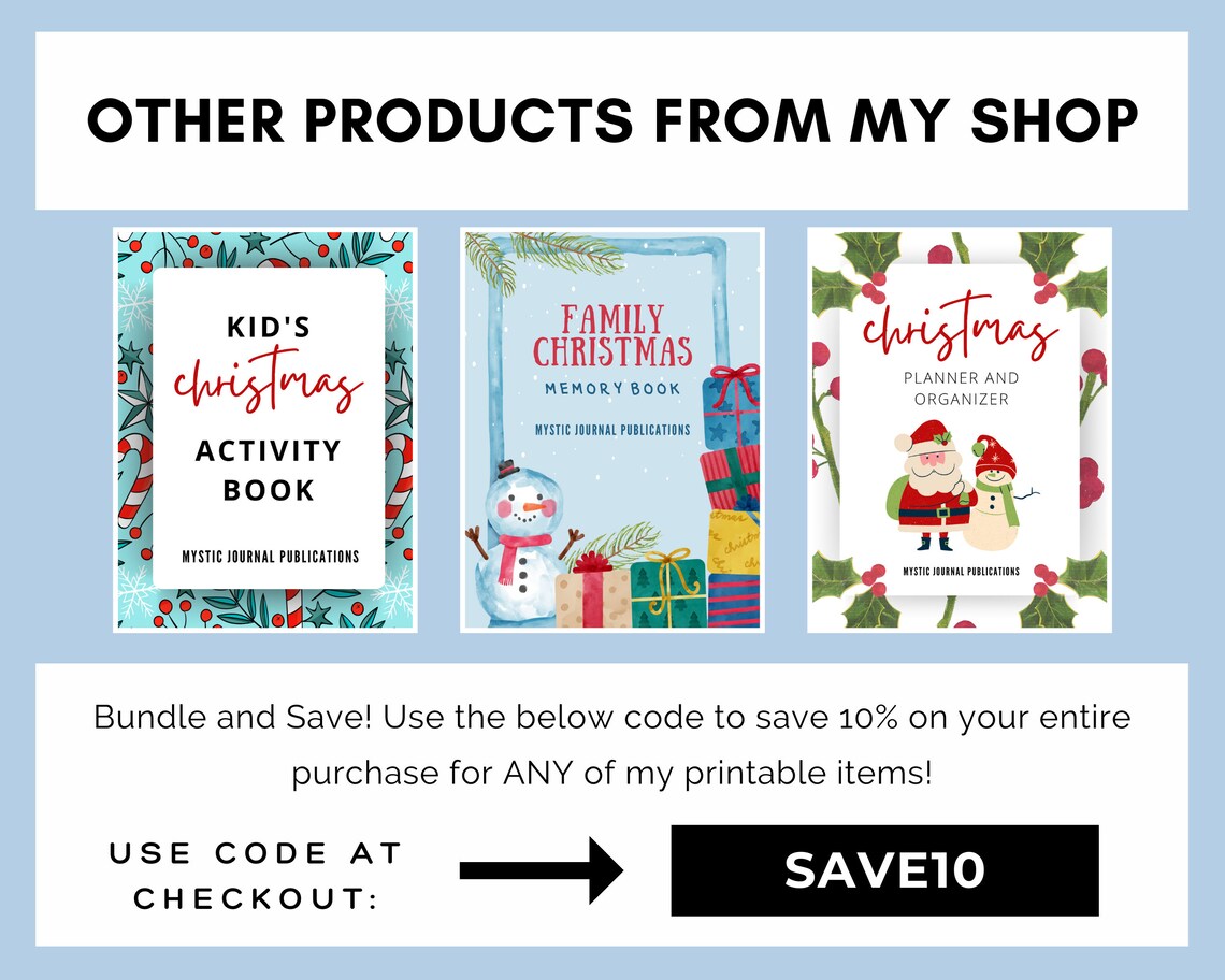 Holiday Activities for Kids: A Fun Printable Christmas and - Etsy