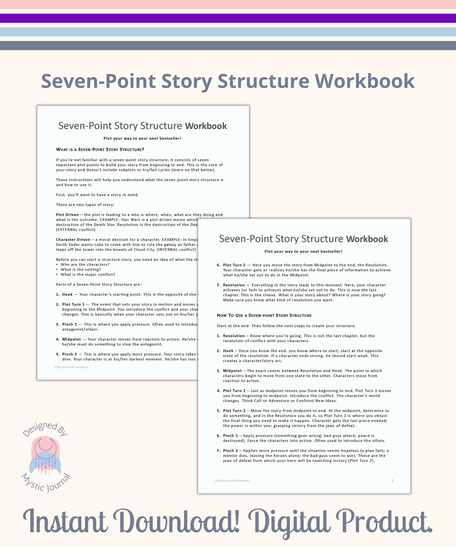 Seven-point Story Structure Workbook: A Printable Workbook for | Etsy