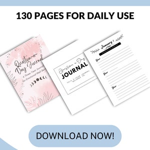 Digital Planner Question-a-day, 365 Daily Prompts, Three Year Journal ...