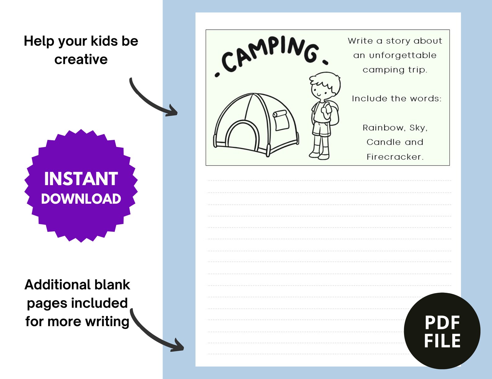 Printable Story Starters for Kids Funny and Creative Writing - Etsy