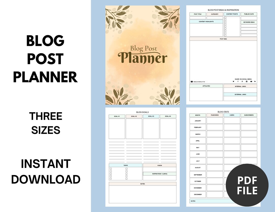Ultimate Blog Post Planner Printable All Stages of - Etsy