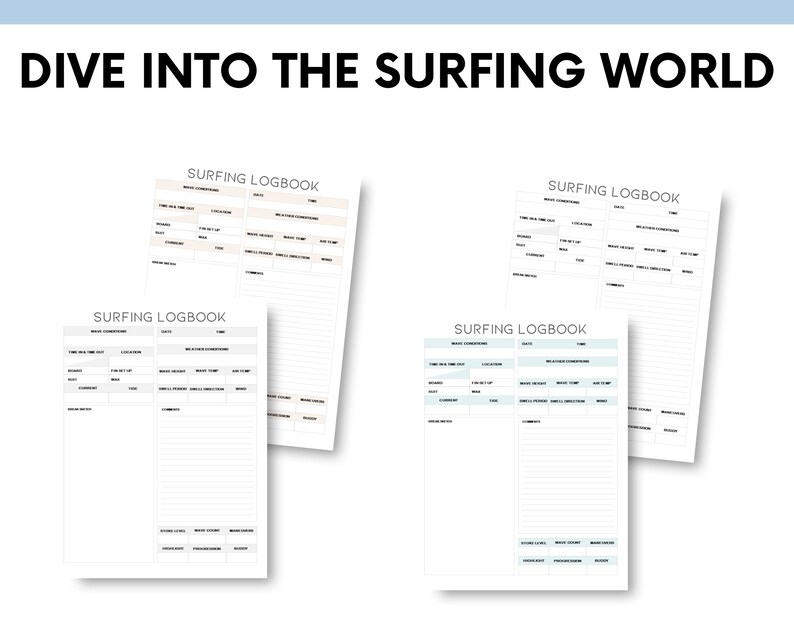 Let's Go Surfing! Track Your Waves & Progress | Printable for All ...