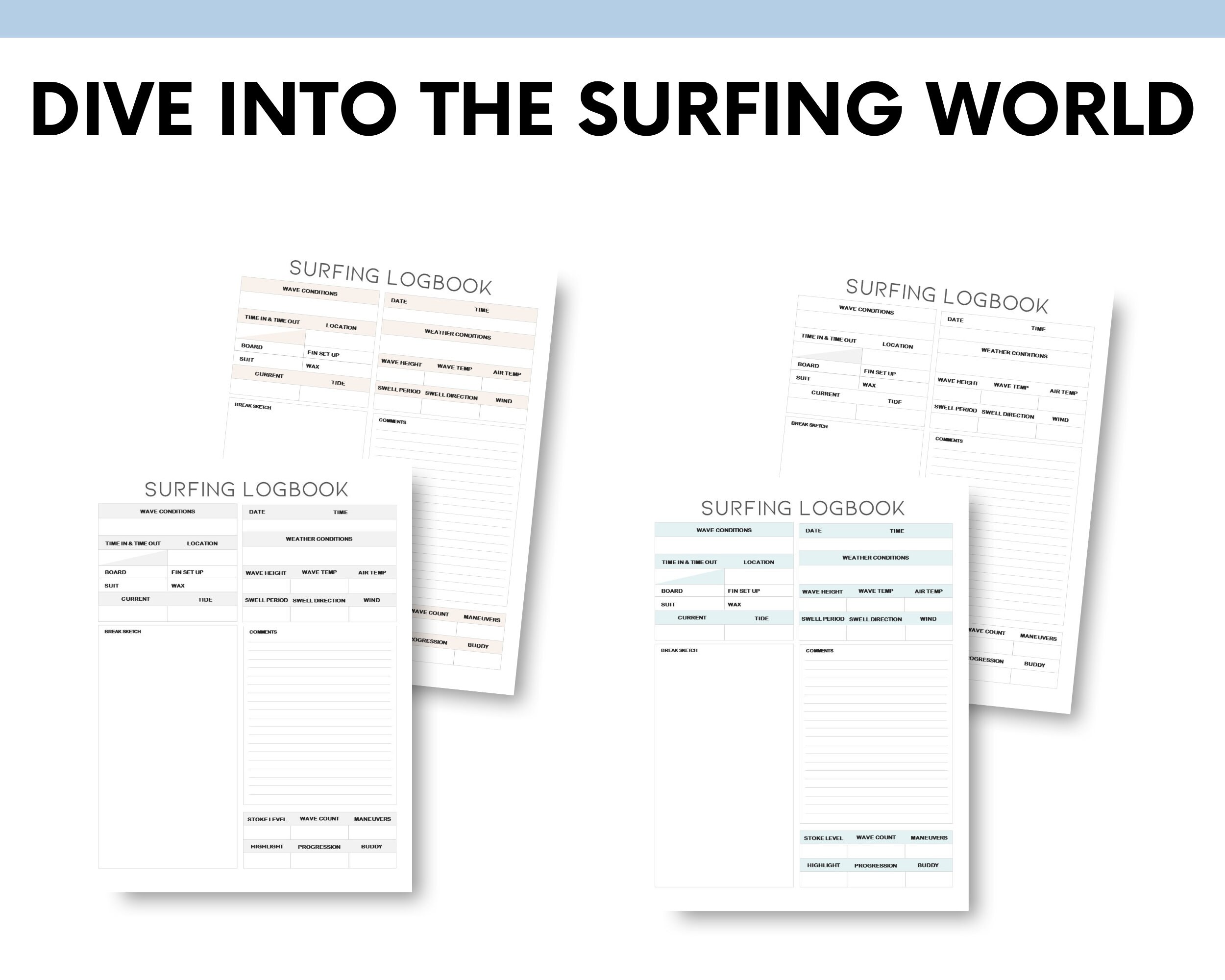 Let's Go Surfing! Track Your Waves & Progress | Printable for All ...