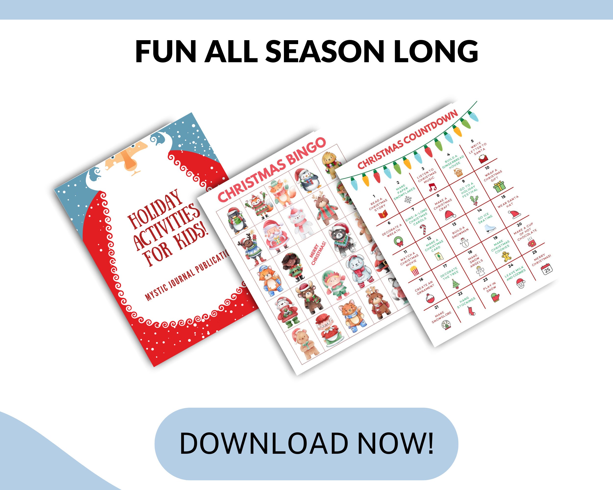 Holiday Activities for Kids: A Fun, Printable Christmas and Holiday ...