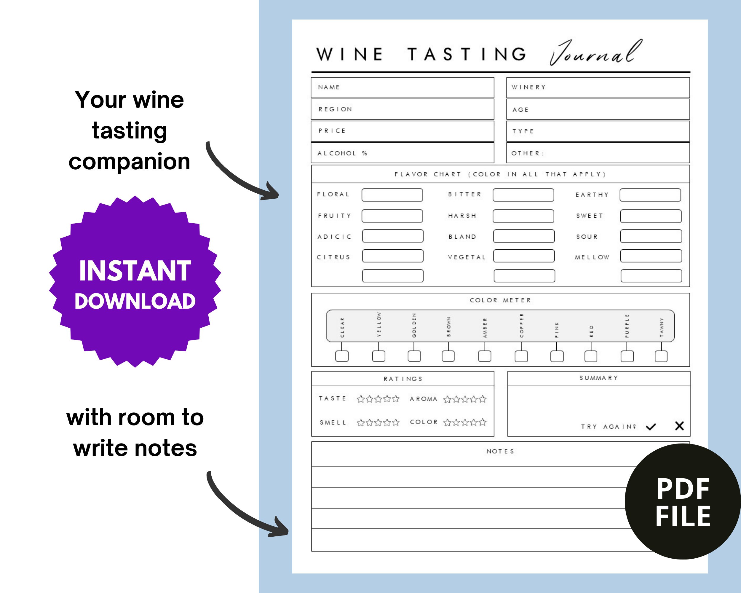 Wine Tasting Logbook: A Logbook to Record Your Tastings and Find Your ...