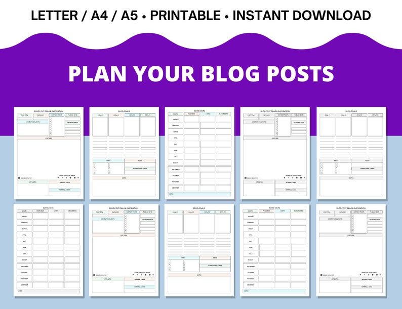 Ultimate Blog Post Planner Printable All Stages of - Etsy