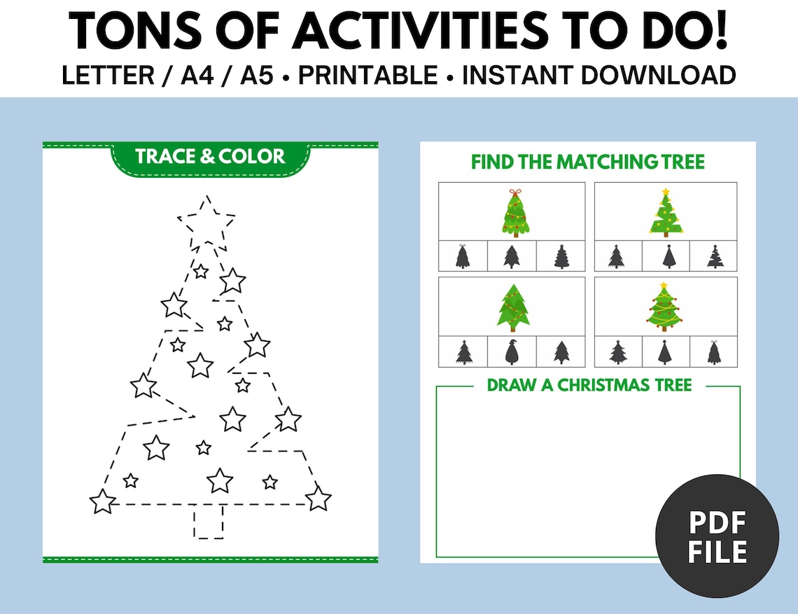 Holiday Activities for Kids: A Fun Printable Christmas and - Etsy