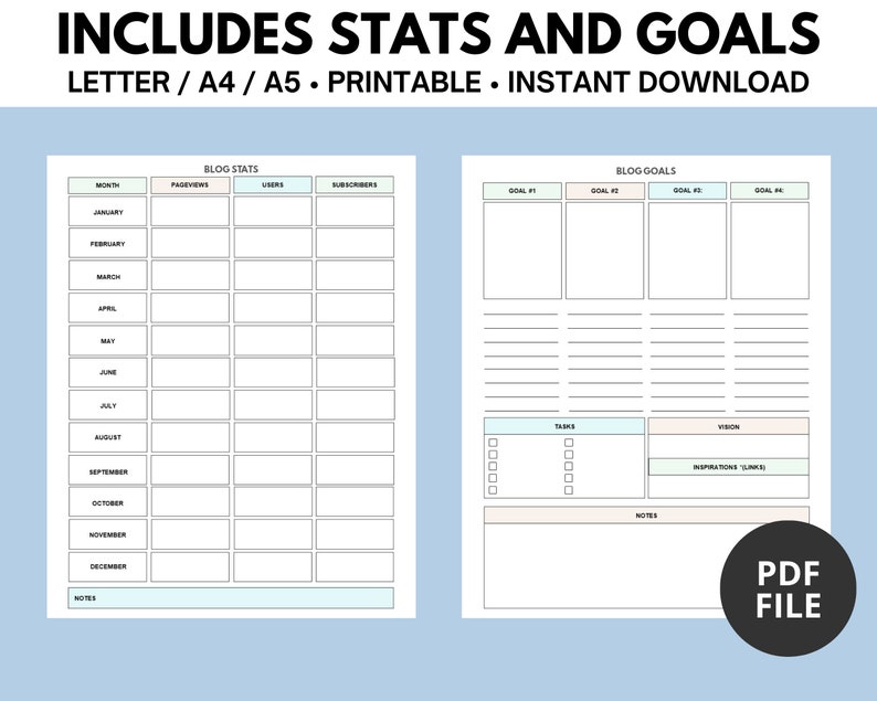 Ultimate Blog Post Planner | Printable | All Stages of Bloggers - Etsy