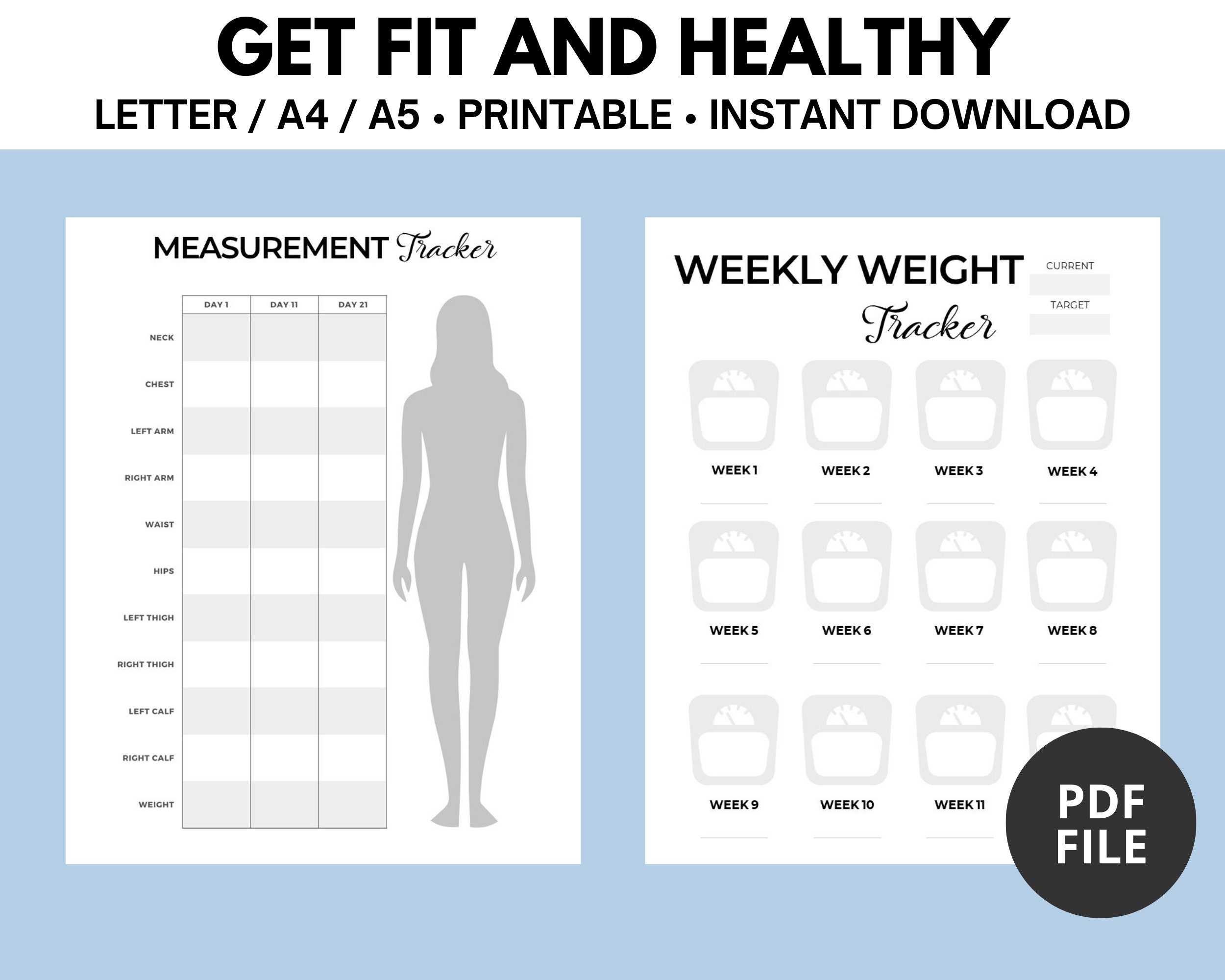 Weight Tracker: A Planner to Keep Track of Your Weight Loss - Etsy