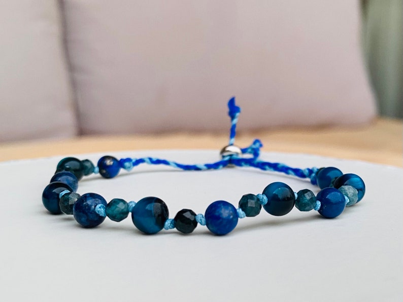 Forehead Chakra Bracelet Healing Stones for the 6th Chakra Lapis Lazuli ...