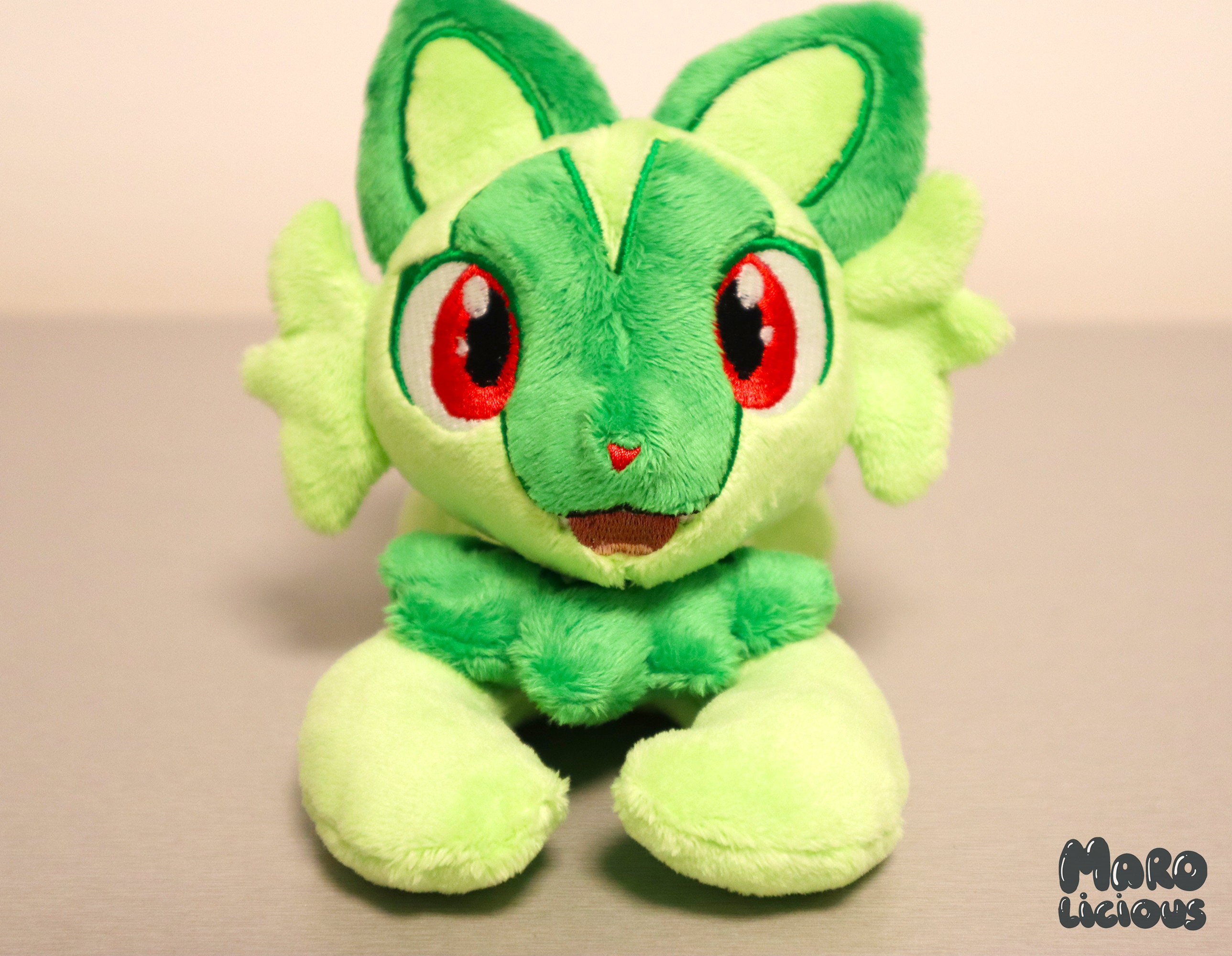Sprigatito Pokemon Floppy Beanie Plushie Made to Order - Etsy UK