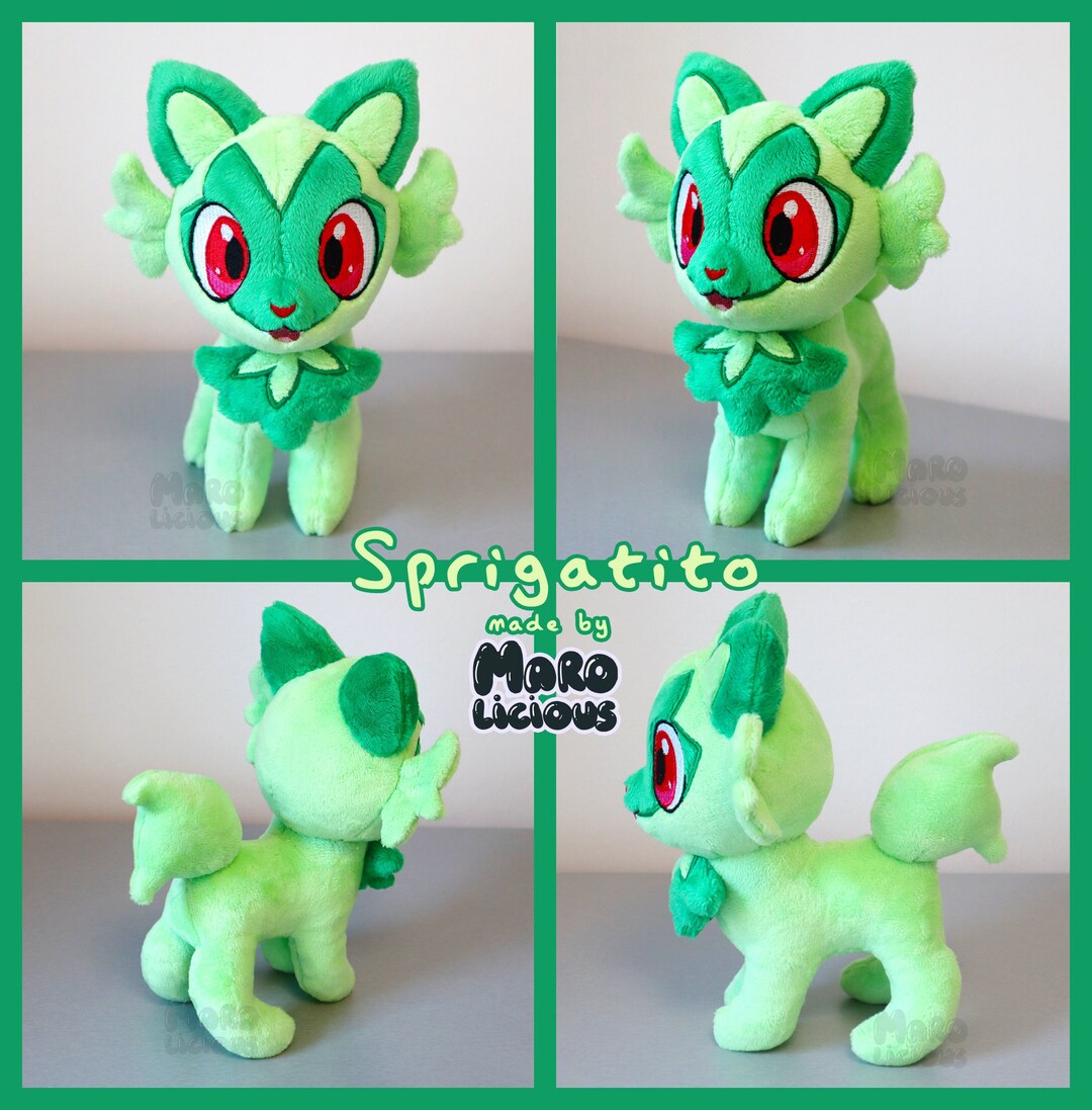 Sprigatito Plush pokemon Custom-made Plushie - Etsy Sweden